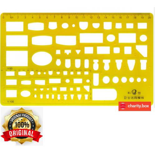 Drawing Stencil Sanitary Toilet Kitchen Ware Scale Ruler Mechanical ...