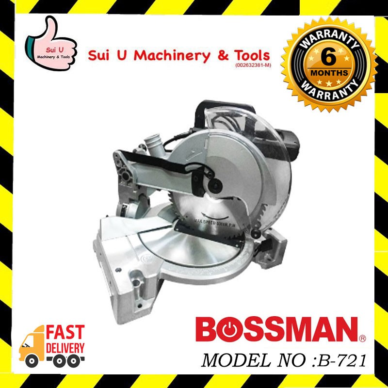 BOSSMAN B-721 10" Compound Mitre Saw 1500W | Shopee Malaysia