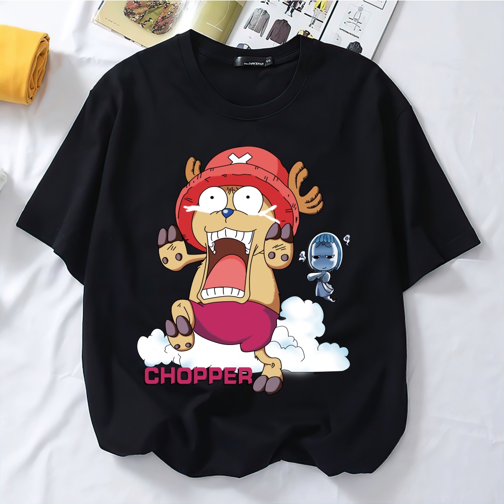 2023Tony Tony Chopper Anime One Piece Luffy Zoro T Shirt Male One Piece ...