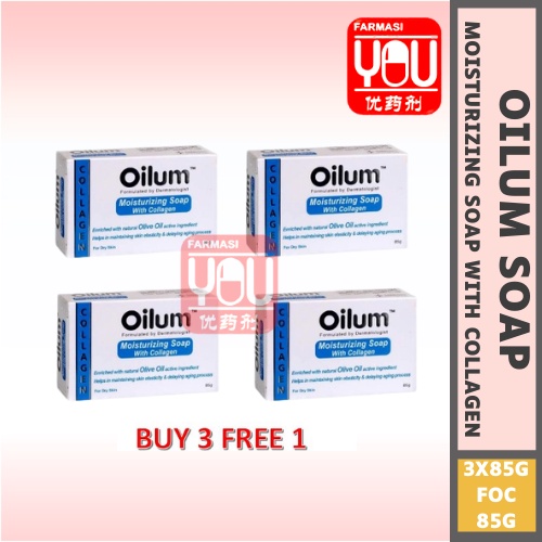 OILUM MOISTURIZING SOAP WITH COLLAGEN 85G 1SOAP OR BUY 3 FREE 1 ...