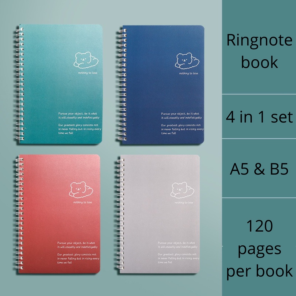 Notebook A5 B5 Wire O Ring recordbook simple cute notebook korean ins ...