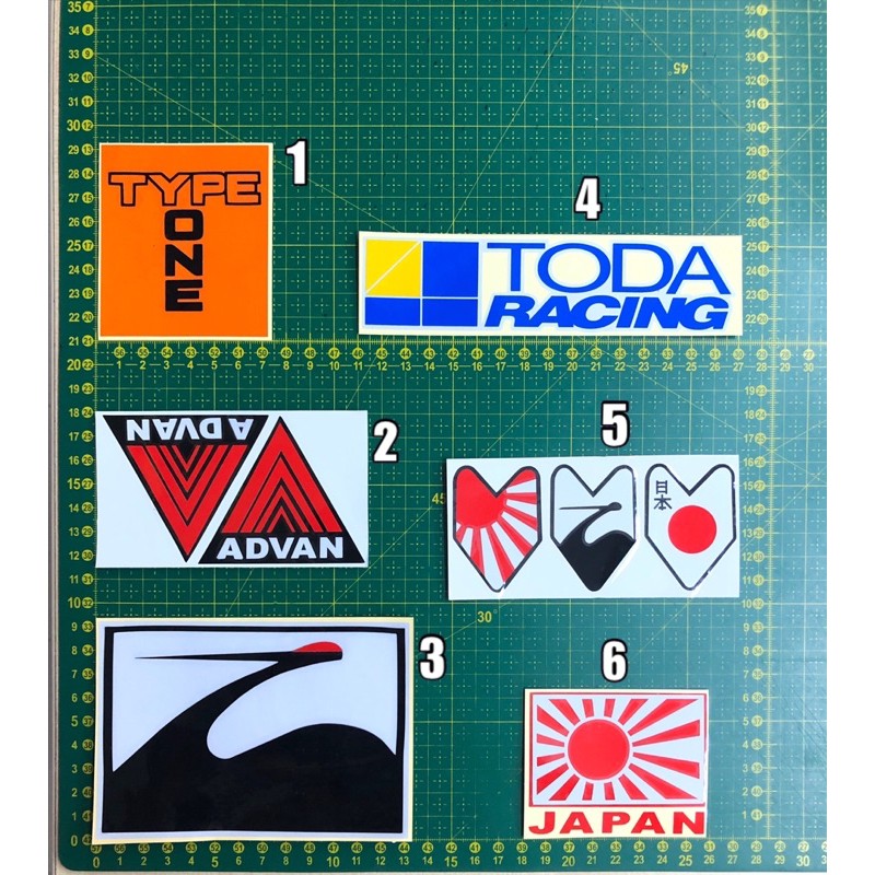 Sticker kereta honda sticker type one toda racing advan spoon japan ...