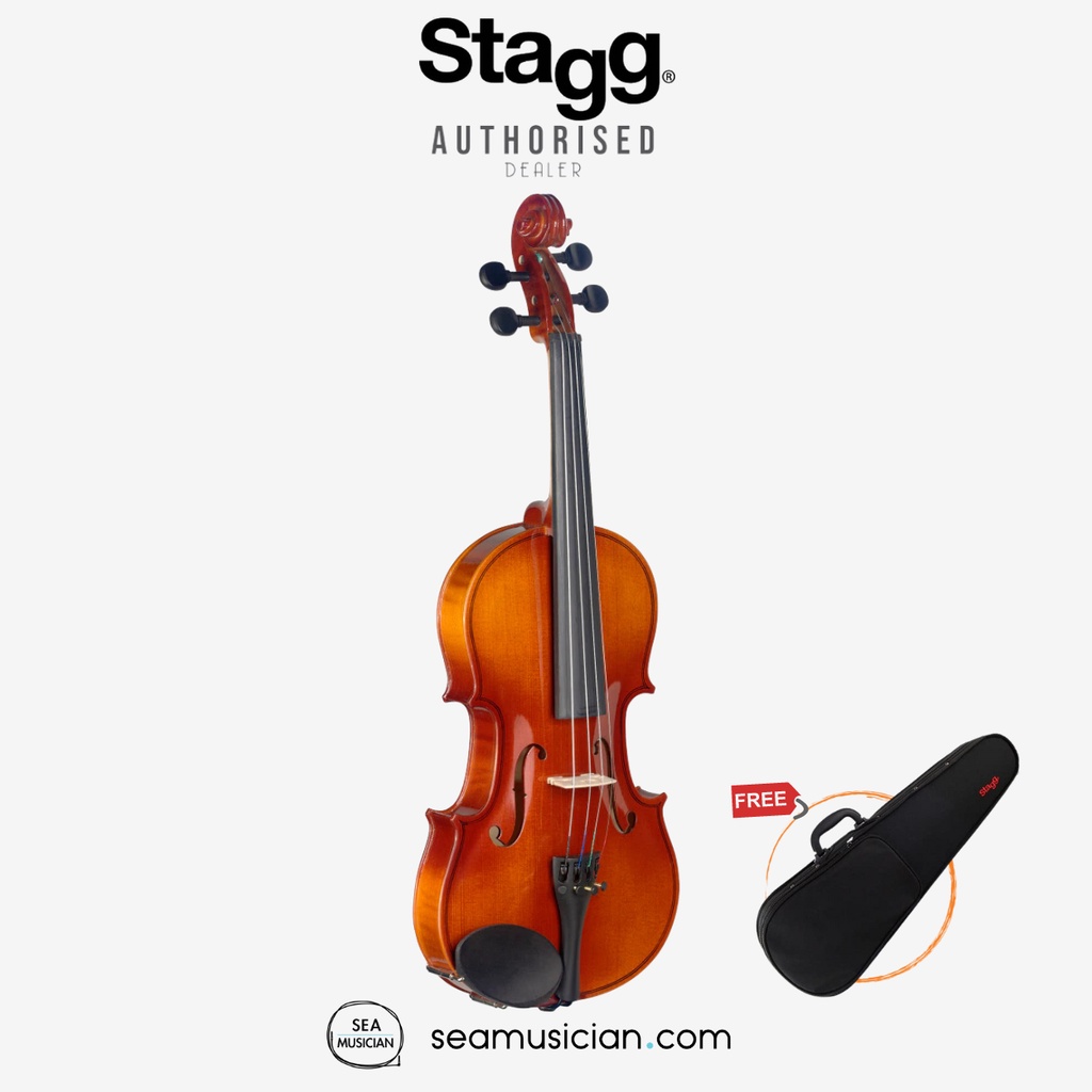 STAGG VN-3/4 L 3/4 SIZE MAPLE VIOLIN WITH SOFT CASE | Shopee Malaysia