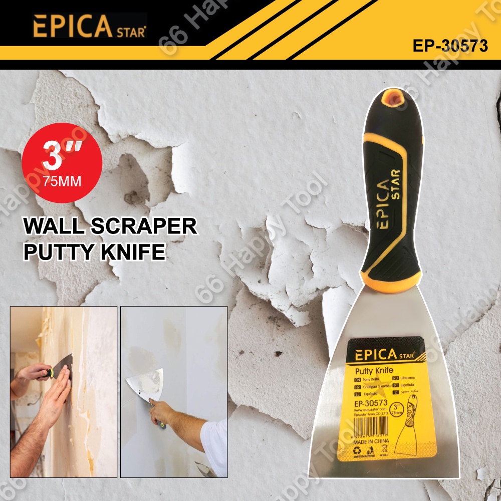 EPICA STAR 3inch Wall Scraper Putty Knife EP-30573 75mm Skim Coat ...