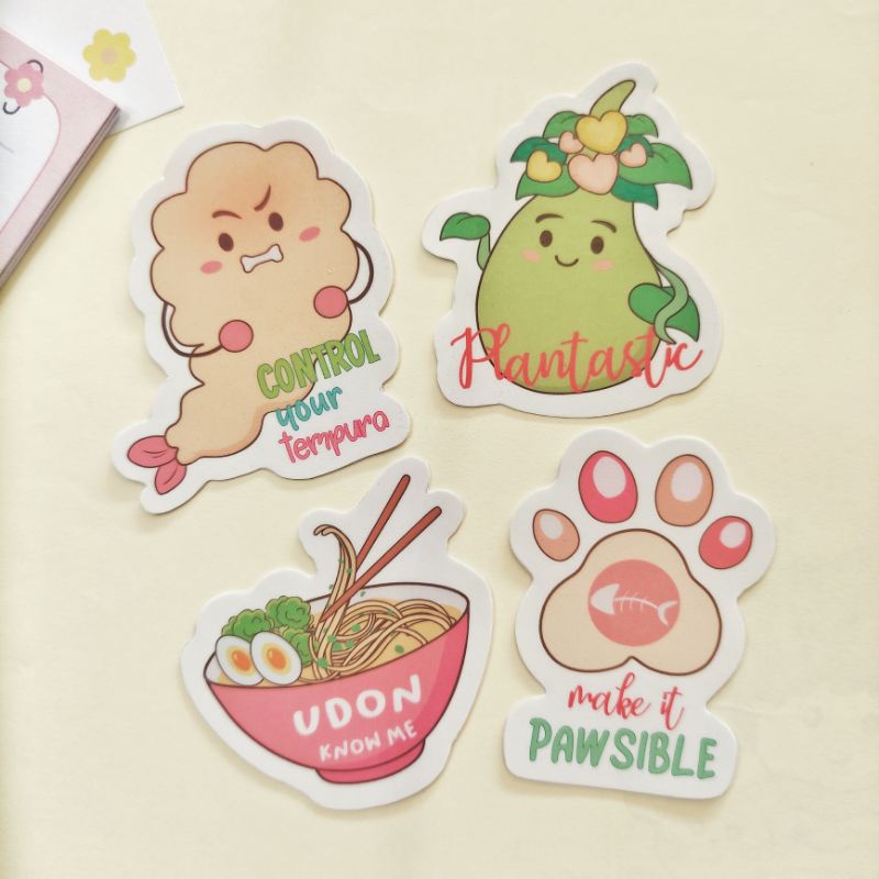 Kawaii Japanese Korean Sticker Positive Quote Aesthetic Sticker for ...