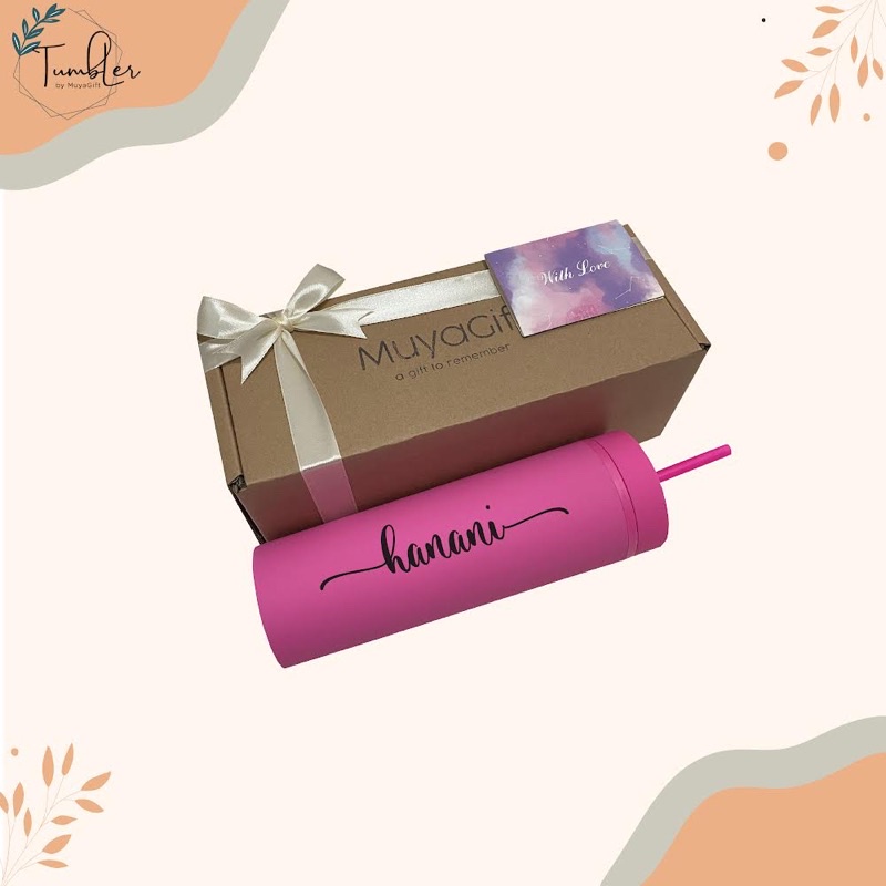 Personalized Pastel Matte Tumbler / Gift Set / Tumbler With Name ...