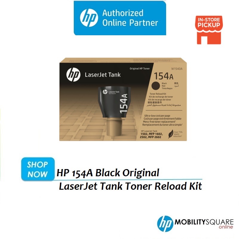 HP 154A Black Original LaserJet Tank Toner Reload Kit ( W1540A ...