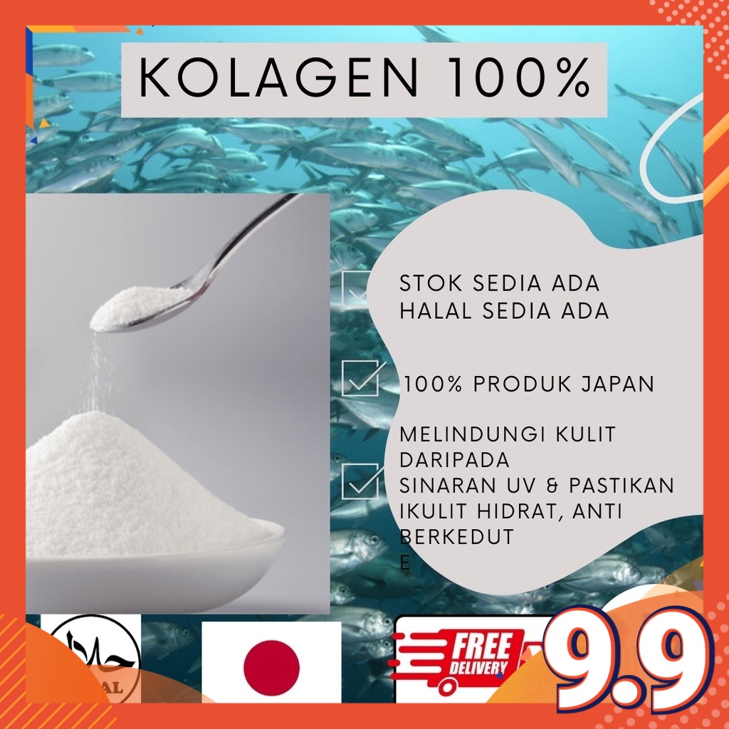 Fish Collagen Serbuk Hidrolisis Kolagen Ikan Pure Hydrolyzed Fish ...