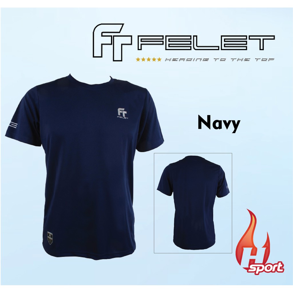 (ORIGINAL) FELET ROUNDNECK JERSEY T-SHIRT H55 (NAVY) | Shopee Malaysia