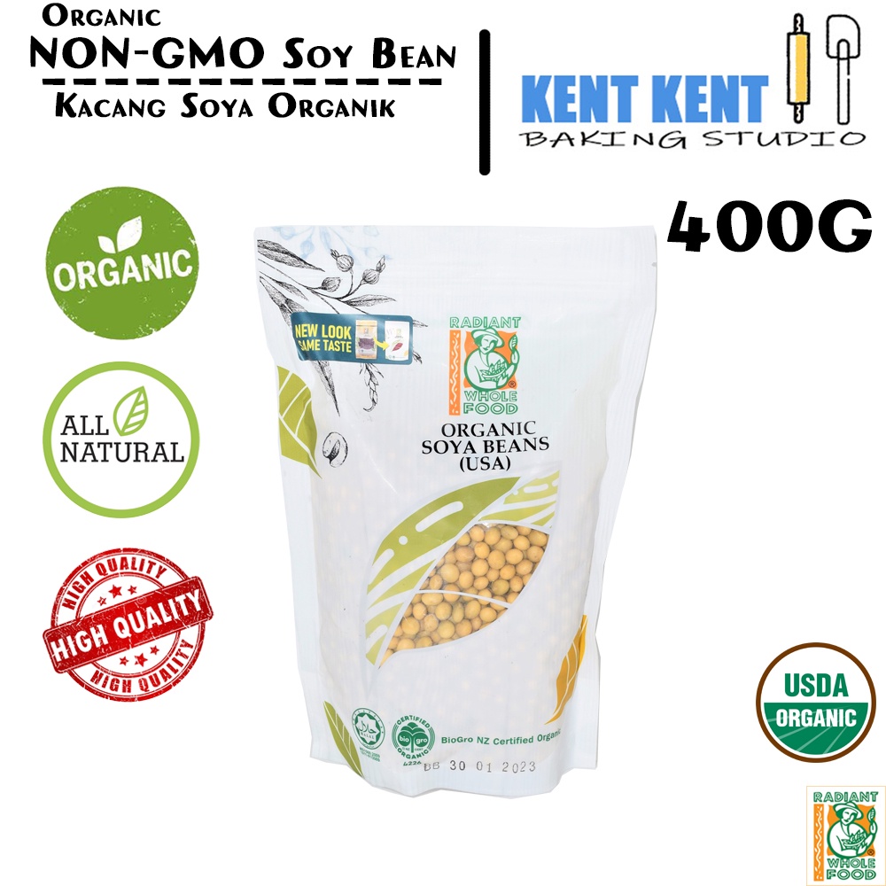 RADIANT Organic NON-GMO Soy Bean /Organik BUKAN GMO Kacang Soya 400g ...
