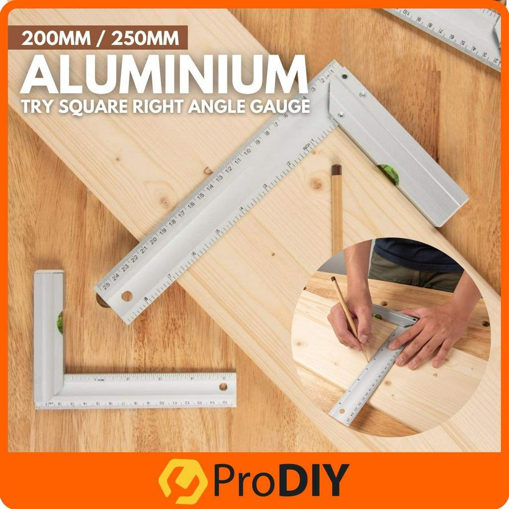 200 / 250mm Aluminium Try Square Right Angle Gauge With Water Balance ...