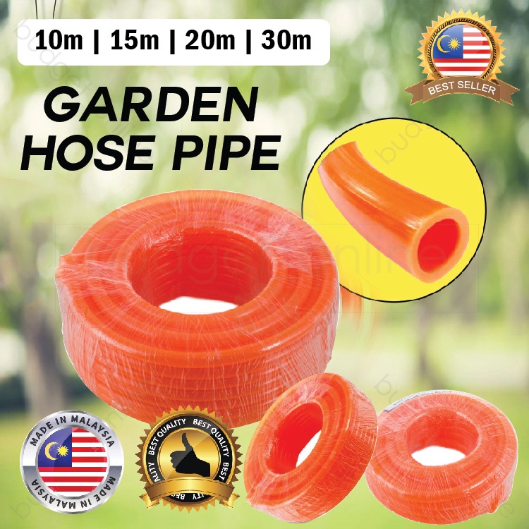 Garden Hose Pipe PVC Rubber Water Tube Lawn 10m / 15m / 20m / 30m Getah ...