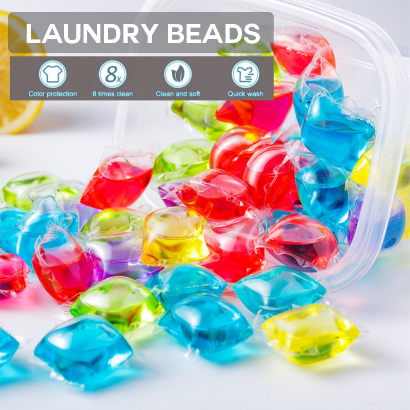 (10 PCS) Laundry Gel Beads magic Washing Cleaner Lasting Fragrance ...