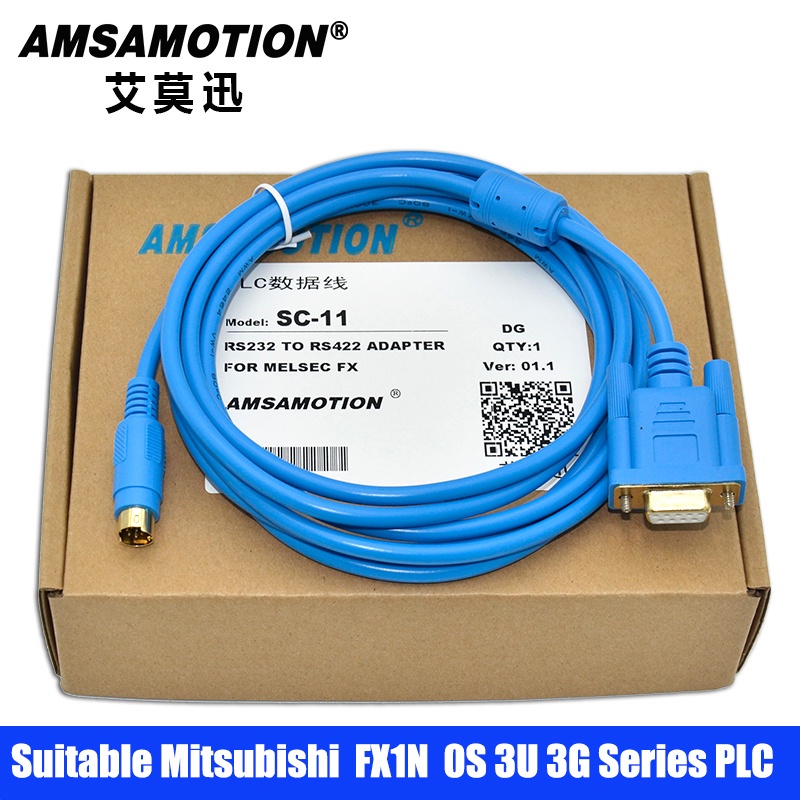 SZ Programming Cable SC-11 Suitable for Mitsubishi FX1N 0S 3U 3G Series ...