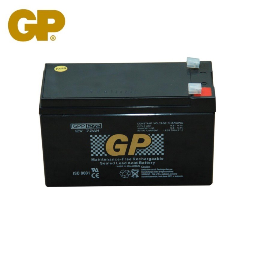GENUINE GP 12V 7.2Ah Rechargeable Sealed Lead Acid Battery - GPP1272 ...