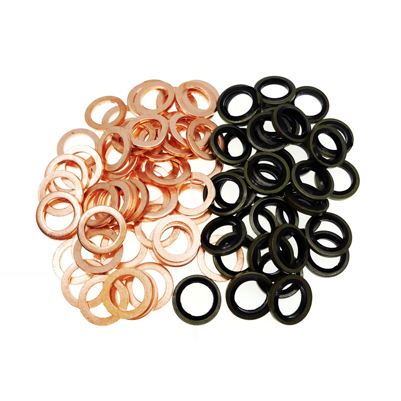 M10 Banjo Bolt Oil Drain Screw Sealing Washer gaskets 1set /40 pcs for ...