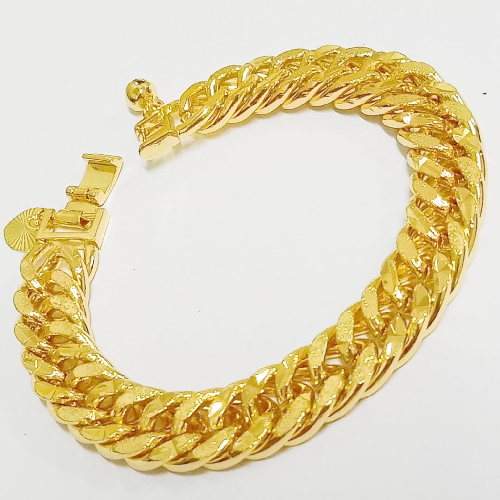 Rantai Tangan 8mm Emas Bangkok Bracelet GOLD PLATED | Shopee Malaysia