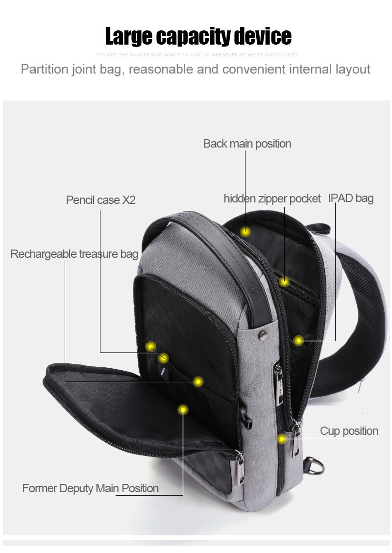 DM Arctic Hunter i-Vuitton Crossbody Bag One Shoulder Oxford Cloth ...