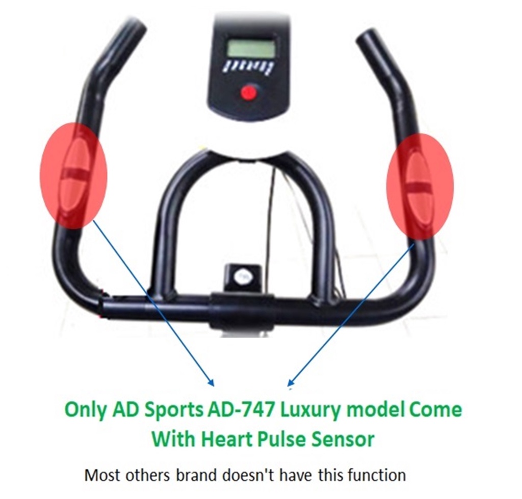 ADSports AD-747 Luxury Gym Fitness Home Iron Spinning Bicycle Exercise ...