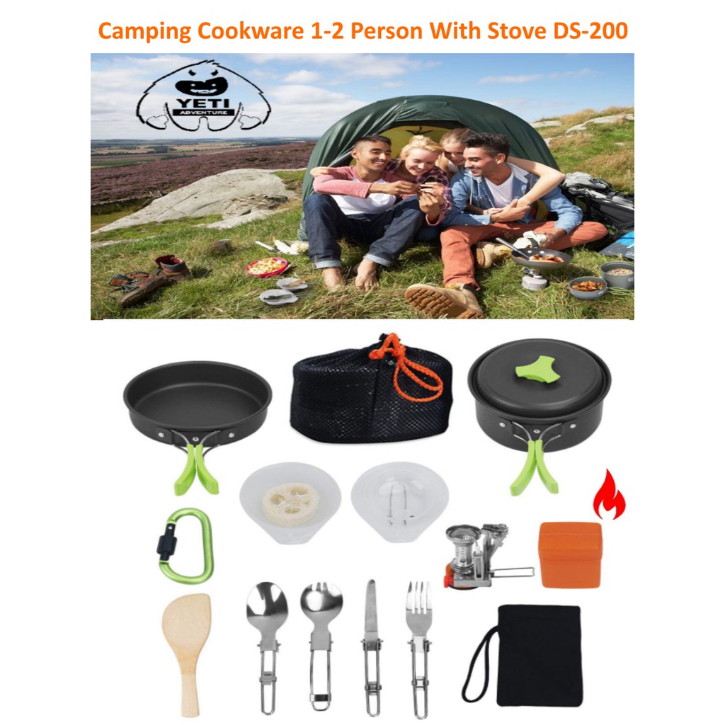 Outdoor Camping Cookware Set / Mestin DS-200 (Deluxe set with Portable ...