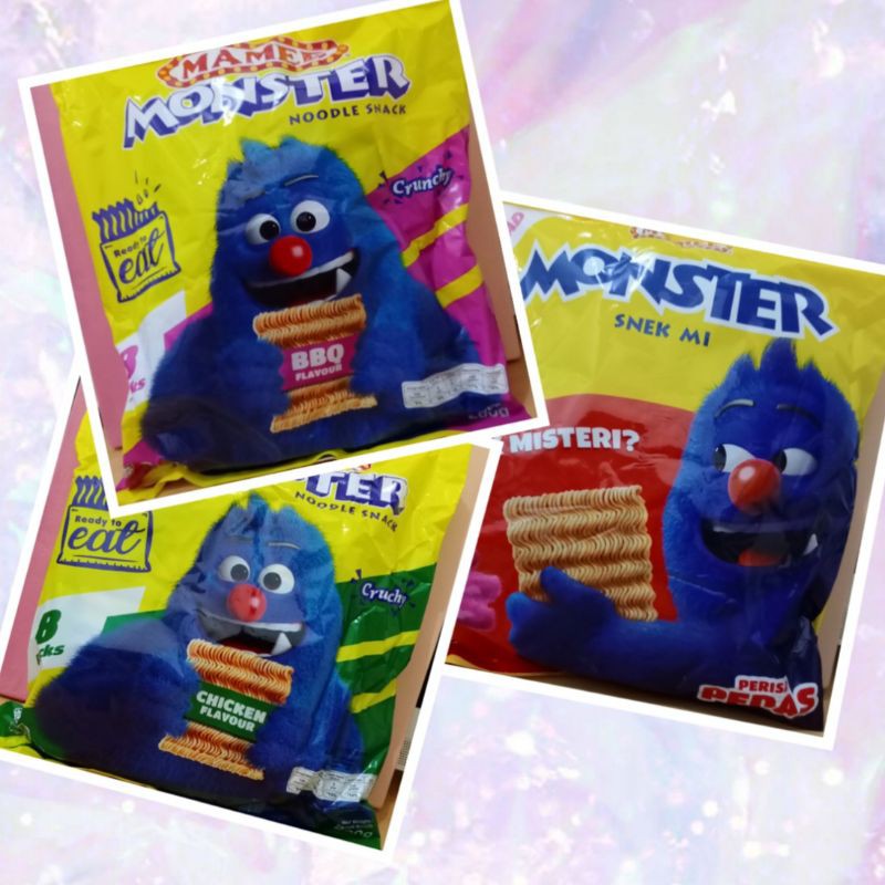 Mamee Monster 8x25gr Spicy Bbq Barbeque Chicken Kremes Noodles | Shopee ...