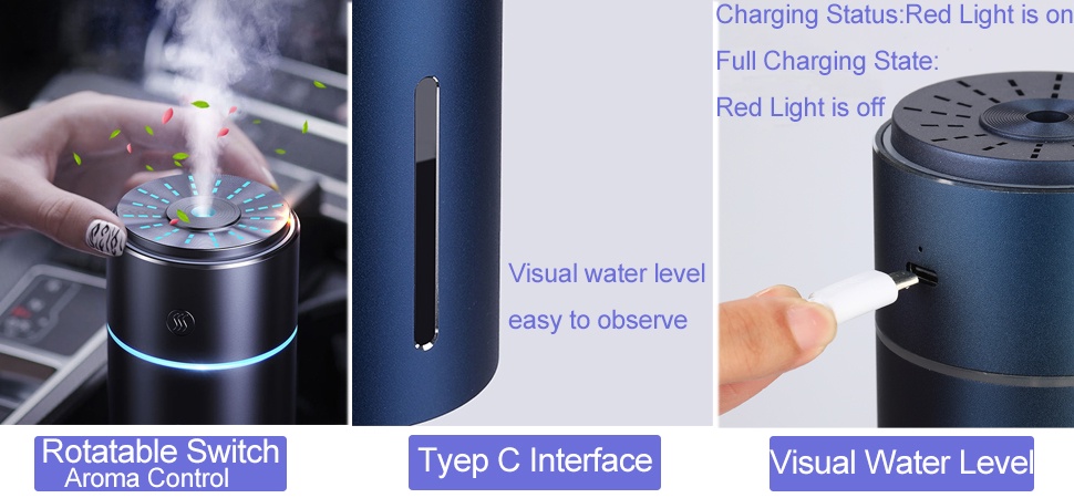 HGV Car Humidifier with Essential Oil Aroma Diffuser 260ML Diffuser ...