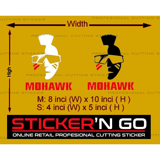 STICKER CUTTING CUSTOM MOHAWK DESIGN | Shopee Malaysia