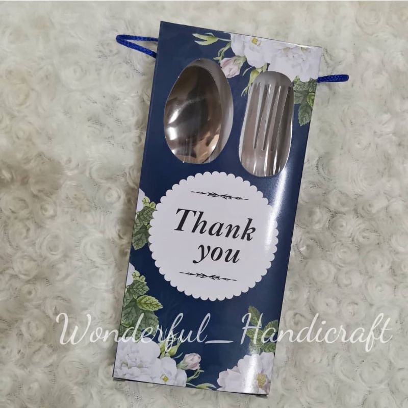 (10set) Doorgift Sudu Garfu + Box Bertali ( Self Folded) Wedding Gifts ...