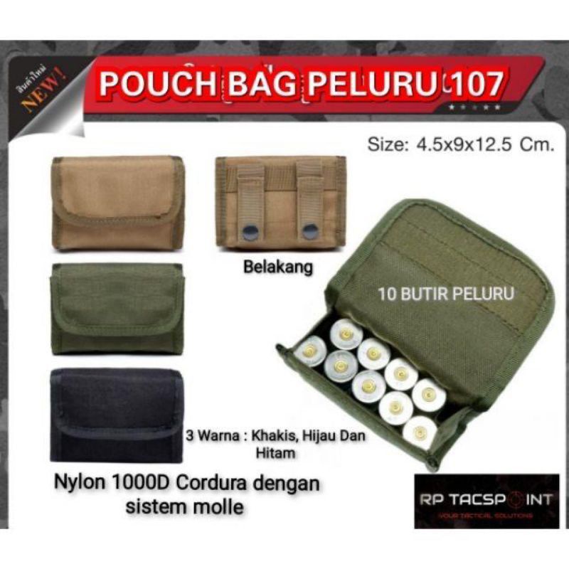 🔥Ready Stock🔥POUCH BEG MOLLE 10 BUTIR PELURU 1000D CORDURA | Shopee ...