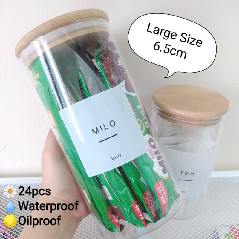 LARGE SIZE Sticker Dapur / Square Pantry Sticker / Sticker Barang Dapur ...