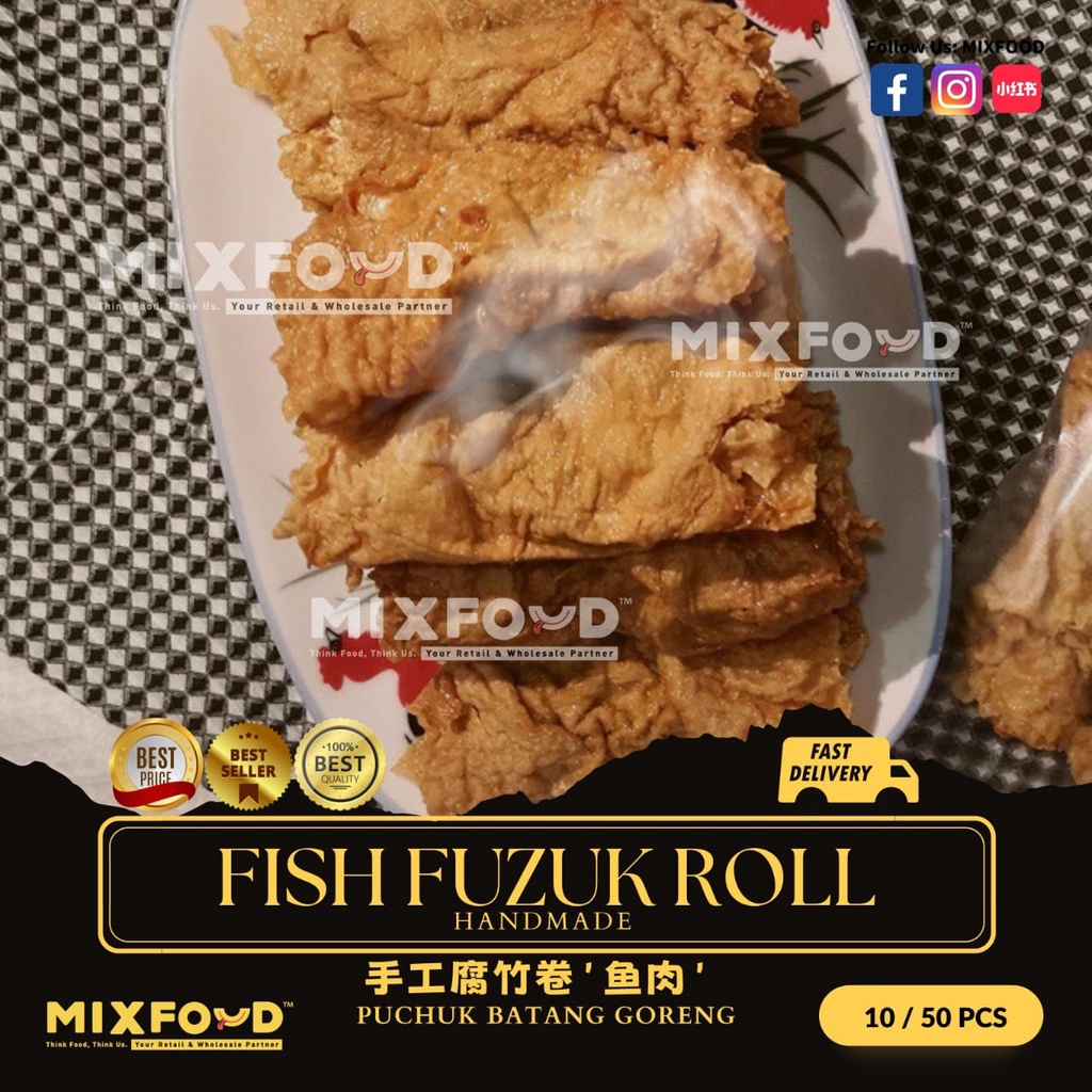 【MIXFOOD】FISH FUZUK ROLL (手工腐竹卷“鱼肉”) | Shopee Malaysia