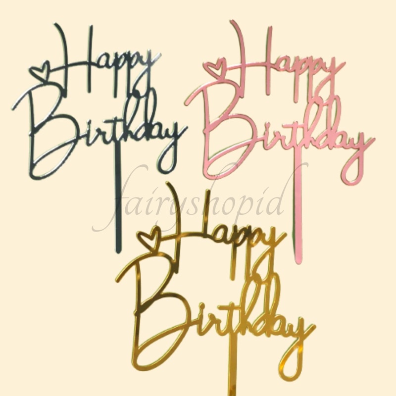 Acrylic BIRTHDAY CAKE TOPPER/HAPPY BIRTHDAY TOPPER/CAKE TOPPER/PUDDING ...