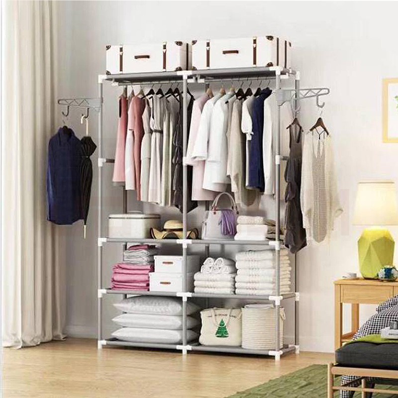 Simple Clothes Rack Large Cloth Rack Clothes Hanger Rack Rak Pakaian ...