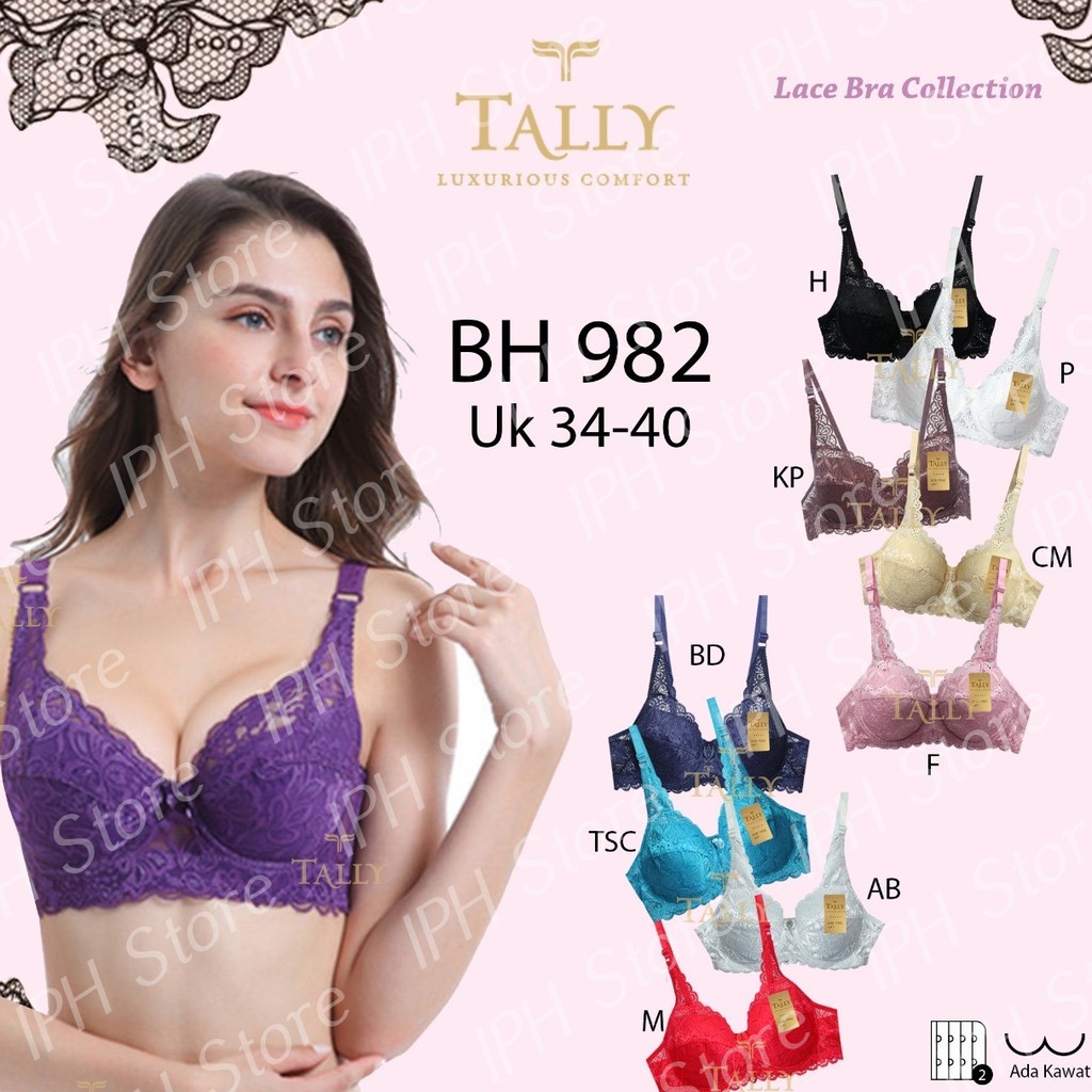 Tally 982 Bra/Bra (Use Wire, No Foam, 2 Hooks) | Shopee Malaysia