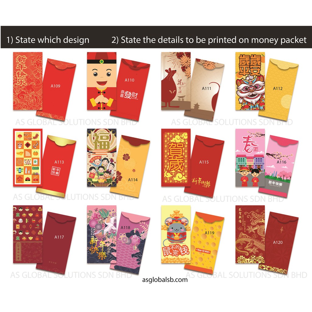 Red Packet CNY 2020 Custom Print Ang Pow | Shopee Malaysia