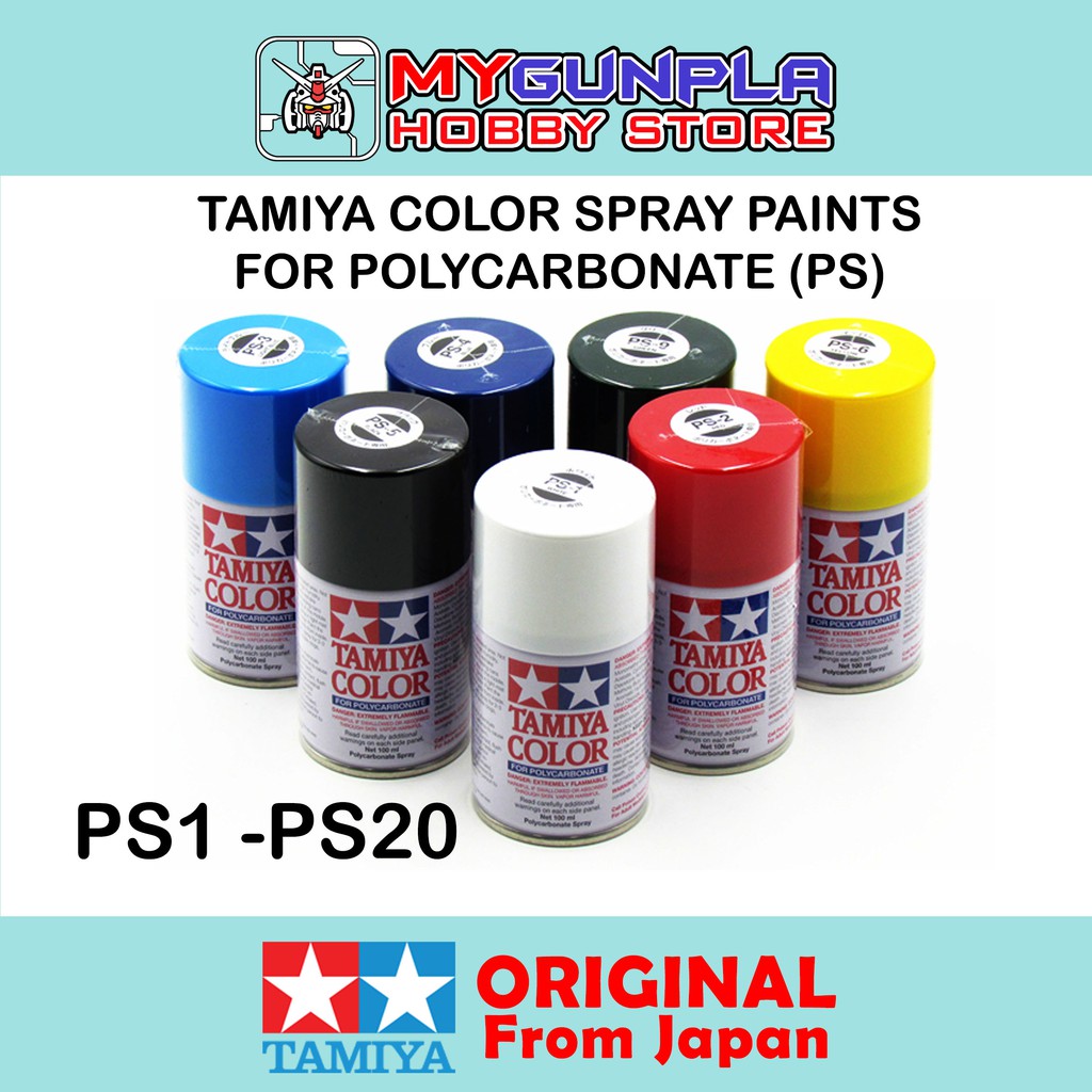 Tamiya Color Spray Paints for Polycarbonate (PS) PS1-PS20 | Shopee Malaysia