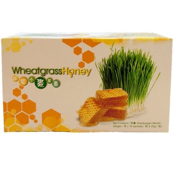 Wheatgrass Wheat Grass with Honey Powder in Sachets (15 sachets x 20g ...