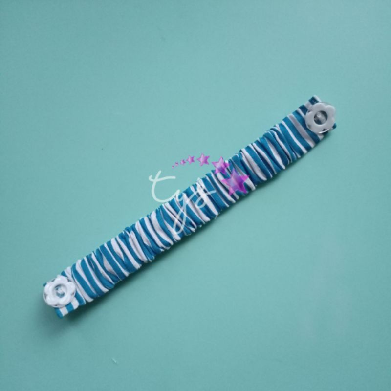 MERAH Tys - Button Rubber Hijab Mask Strap Connector | Blue/red Stripe ...