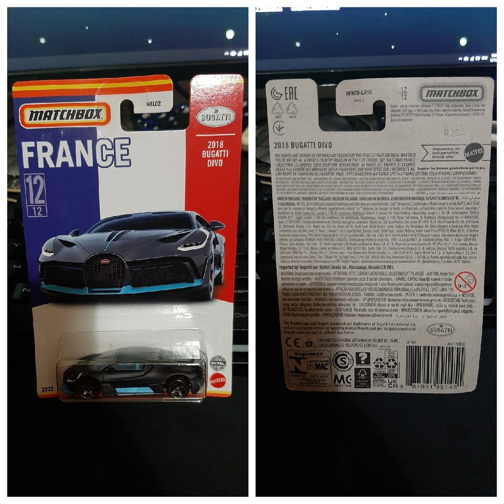Matchbox France 2022 BUGATTI DIVO 2018 Mattel Diecast Car Model ...