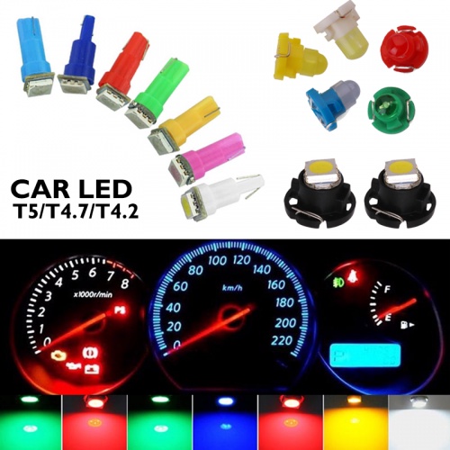 T5 5050 Car LED Dashboard Meter Led Lampu Kereta Light Bulb Universal ...