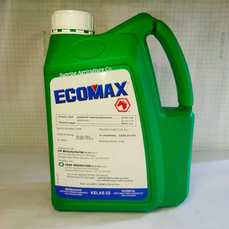 4L Ecomax /Racun Rumput/ glyphosate-isopropylammonium/ Crop/ CP/ Kenup ...
