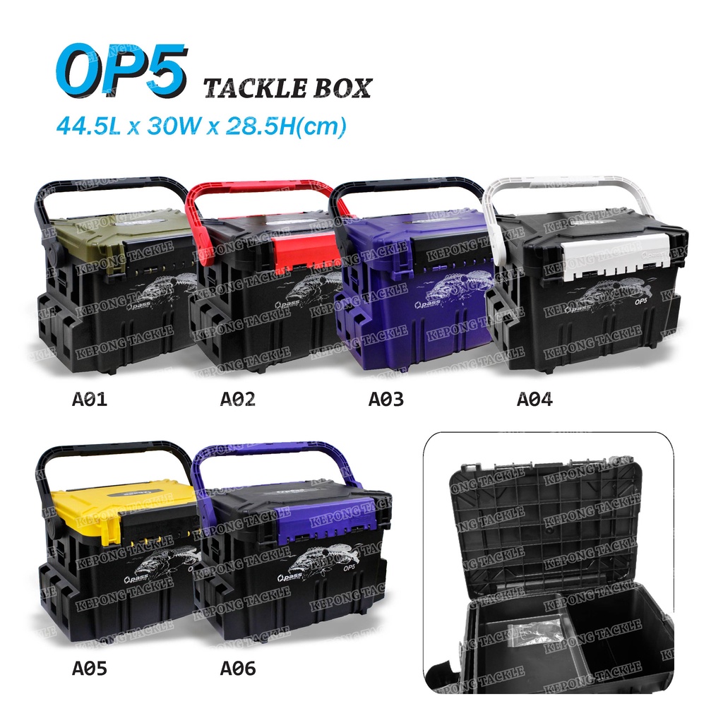 OPASS fishing box OP5 TACKLE BOX 44.5L x 30W x 28.5H (cm) | Shopee Malaysia