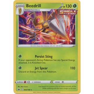 Pokemon TCG Chilling Reign Singles 003/198 Beedrill | Shopee Malaysia
