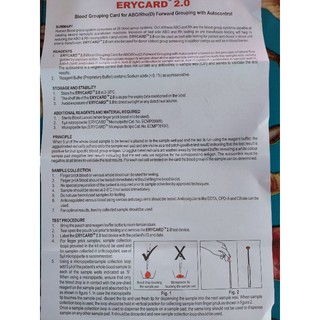 EryCard 2.0 (EldonCard Alternative) Blood Type Testing Kit Set | Shopee ...