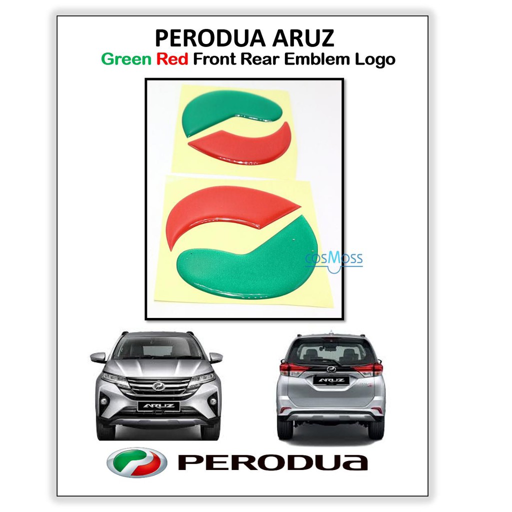 PERODUA ARUZ 2019 EMBLEM LOGO 2PCS (Front & Rear Sticker) | Shopee Malaysia