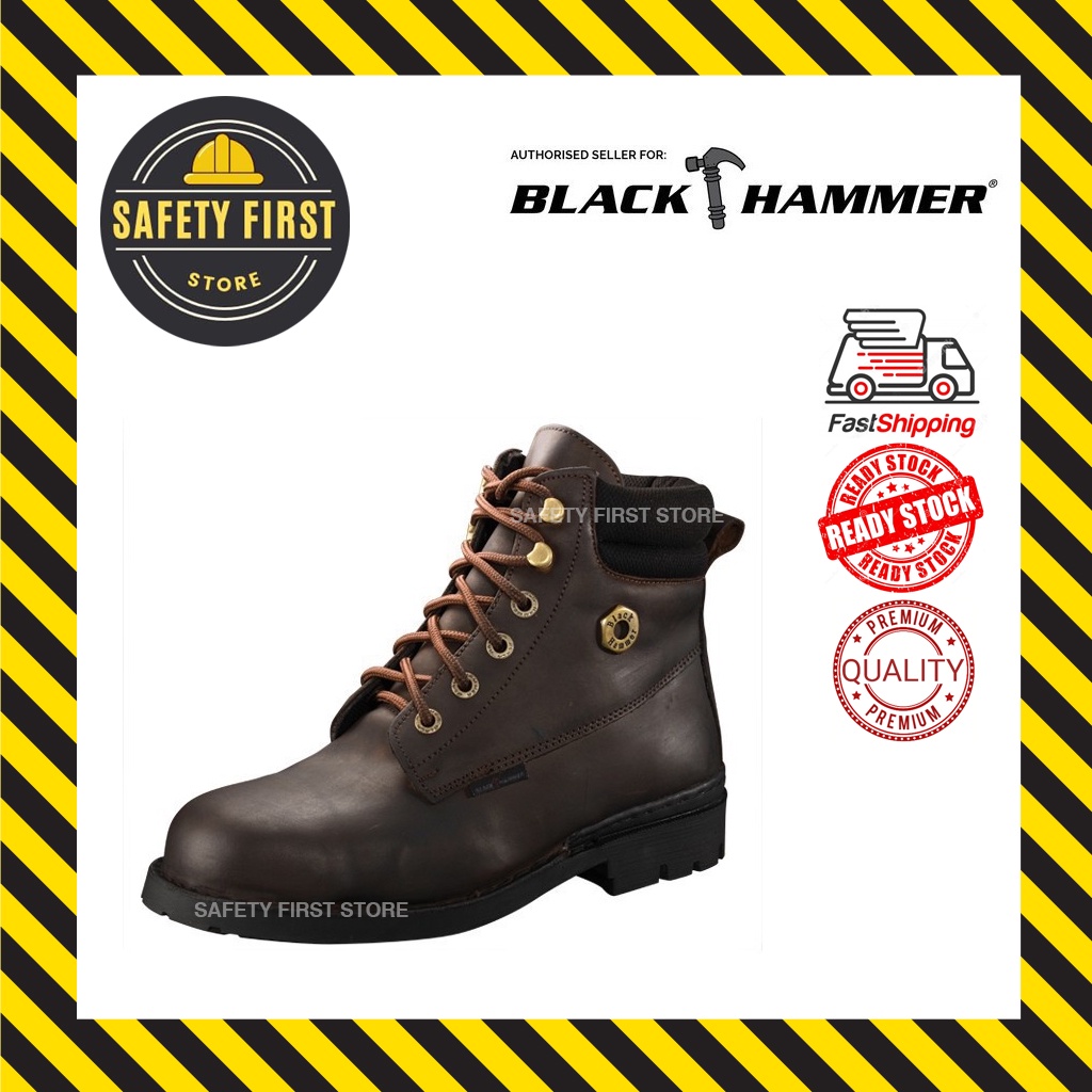 Black Hammer 4000 Series Mid cut Lace up Safety Shoes BH 4654 | Shopee ...
