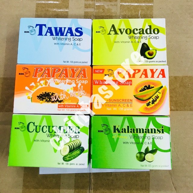 RDL SABUN PAPAYA / PAPAYA MILK / TAWAS / AVOCADO / KALAMANSI / CUCUMBER ...