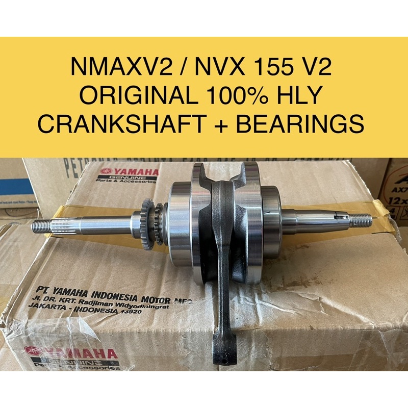 NMAXV2 NVXV2 CRANKSHAFT ASSY + BEARING ORIGINAL 100% HLY FOR NMAX V2 NVX155 V2 NVXV2 AEROX V2 ...