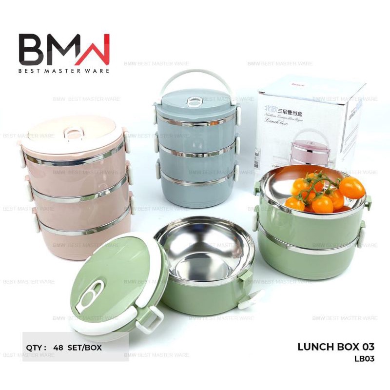 Lunch box Basket Stacking 3 / Basket Stacking Food Versatile | Shopee ...