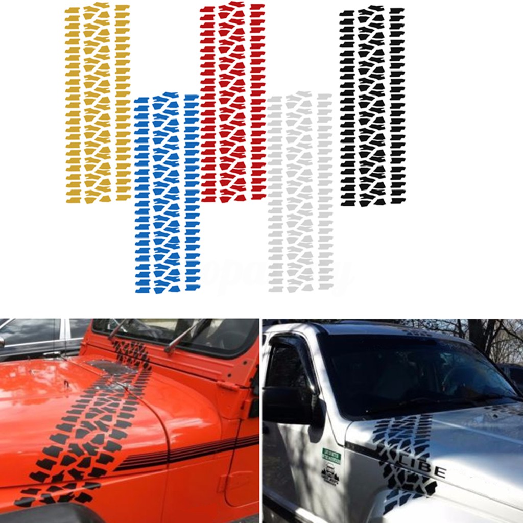 Tire Tread Decals 4x4 Truck Jeep Hood Body Vinyl Graphic Sticker 8''x ...